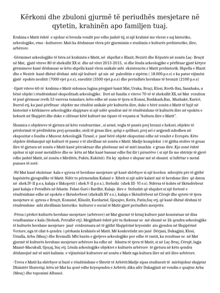 Detyra e Historis | PDF