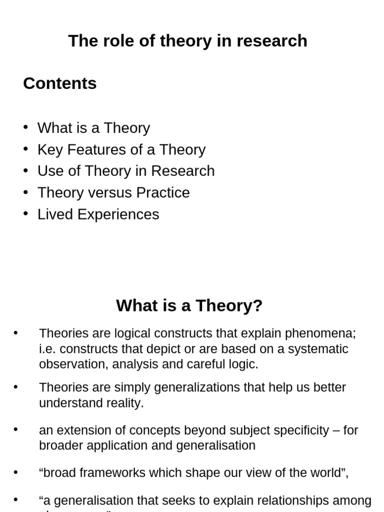 IM 205 Theories | PDF | Theory | Concept