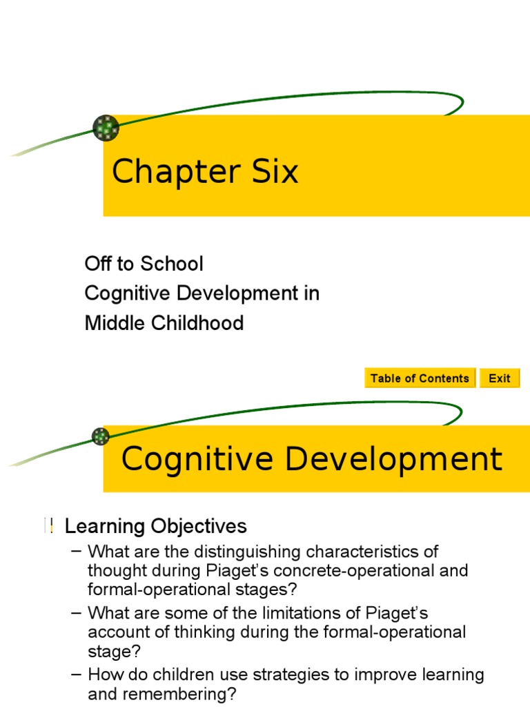 Chapter Six: Off To School Cognitive Development in Middle Childhood ...