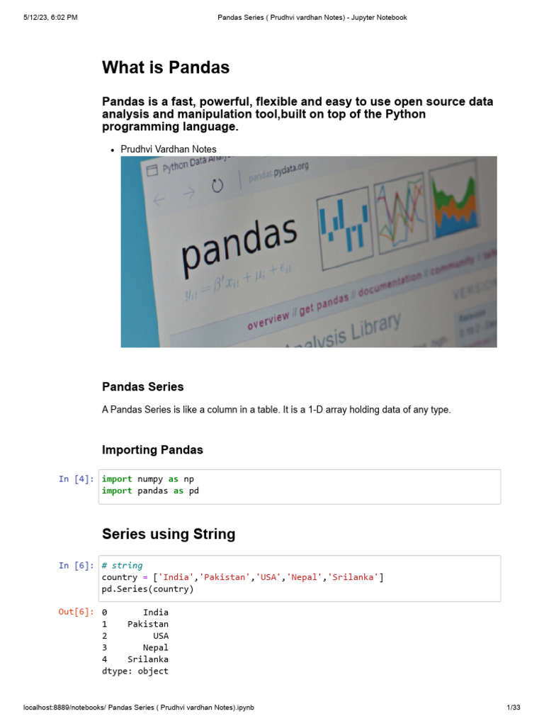 Pandas | PDF