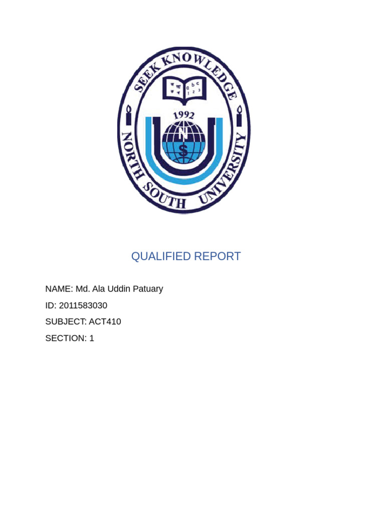 Qualified Report | PDF