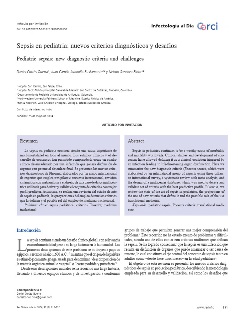 Nuevos criterios de sepsis pediátrica | PDF | Septicemia | Ciencias de ...