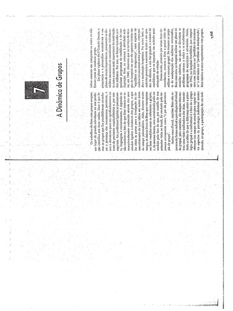 TEXTO 11 - BION A Dinamica de Grupo | PDF