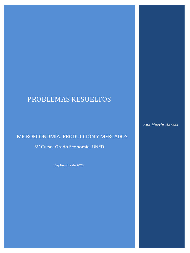 Problemas Resueltos - Micro 2024 | PDF | Función de producción | Ciencias económicas