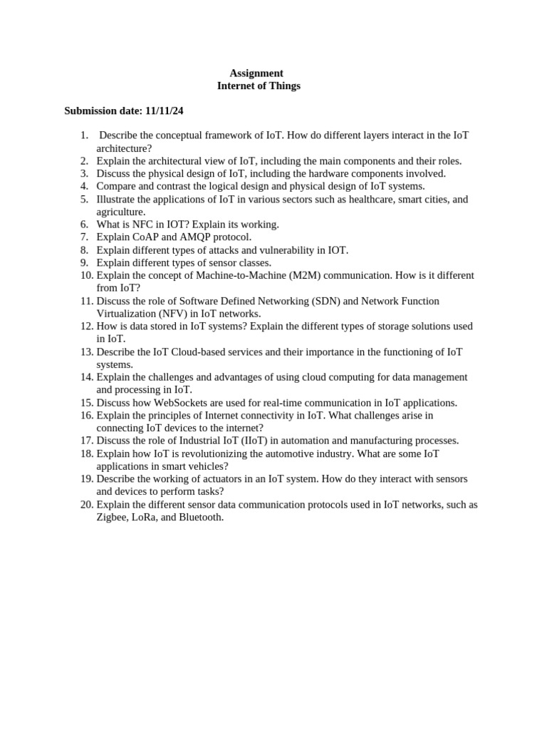 IOT Assignment-1 | PDF | Art | Computers