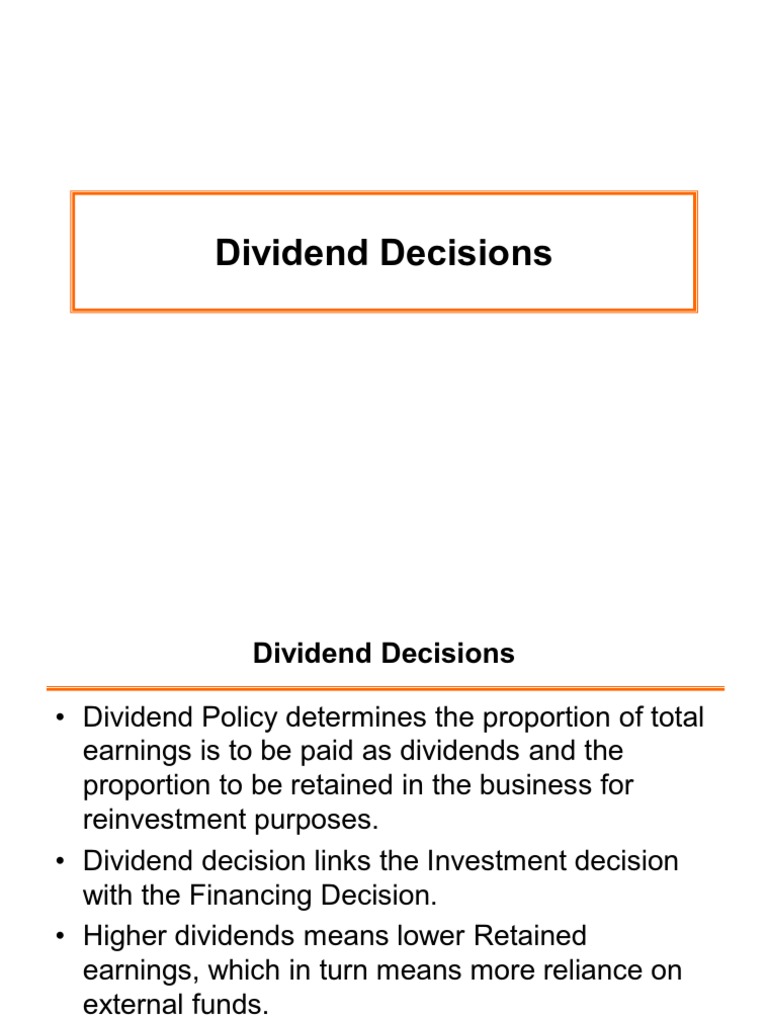6 Dividend Decision | PDF | Dividend | Stocks