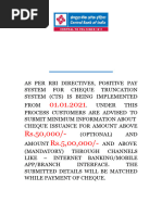 Positive Pay Confirmation Format | PDF