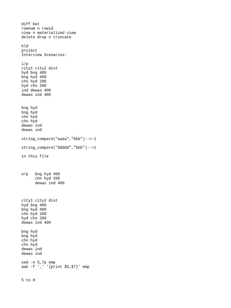 Abinitio Interview Scenarios | PDF | Computer Programming