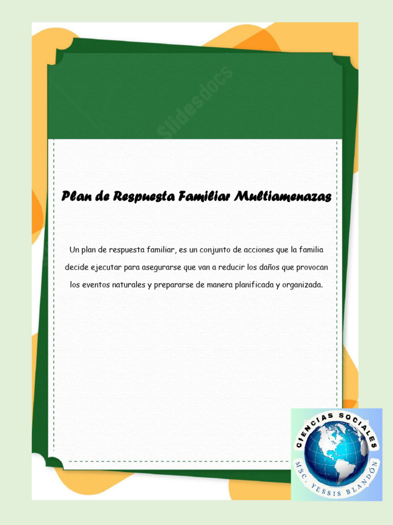 Plan Fam. Multiamenazas | PDF