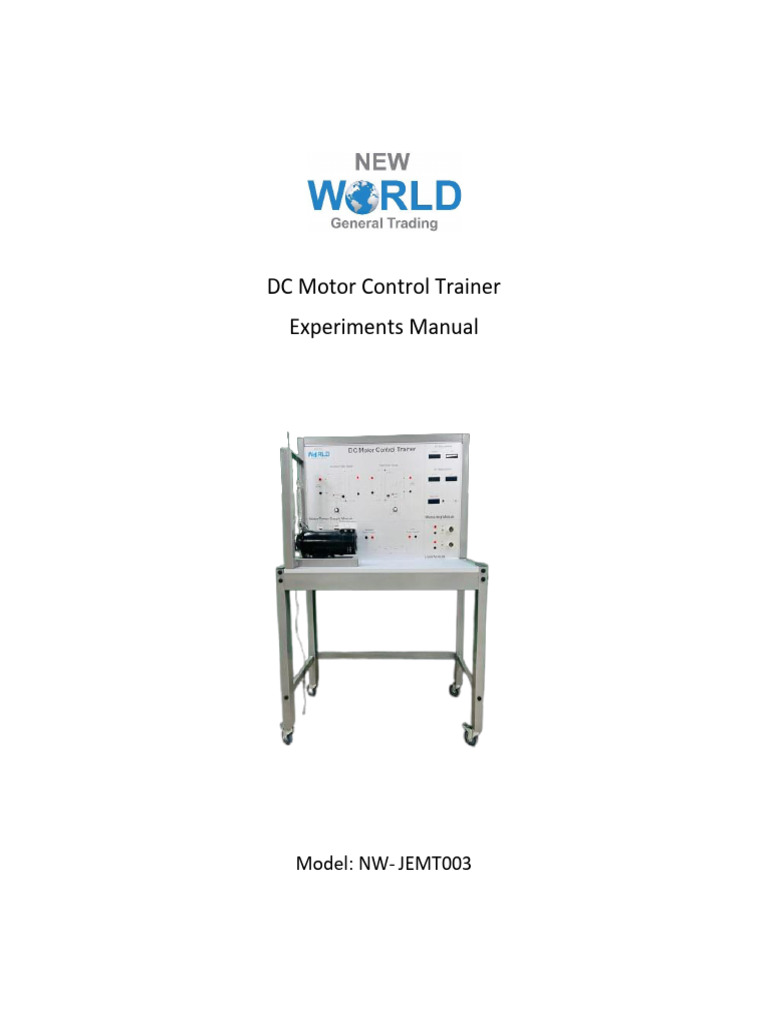 DC Motor Control Trainer Experiments Experiments Manual | PDF ...
