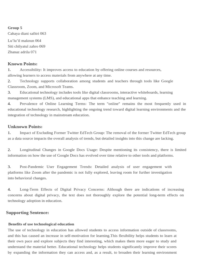 Group 5.docx | PDF | Educational Technology | Learning