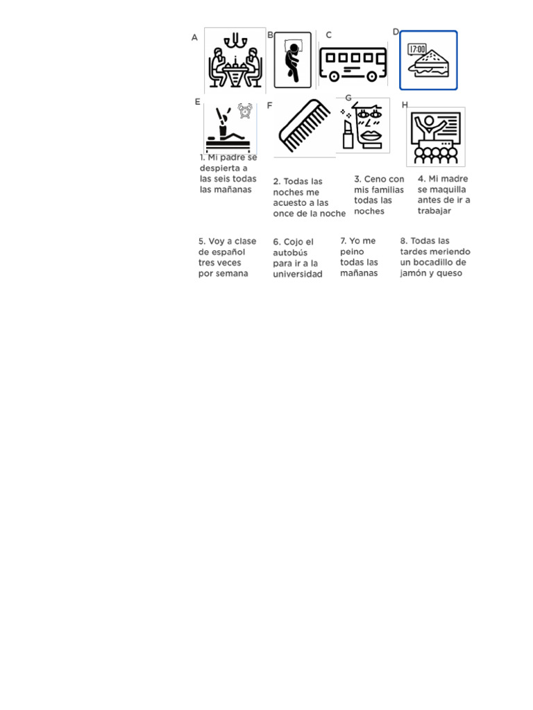 Mi Rutina Diaria Assignment Guide | PDF