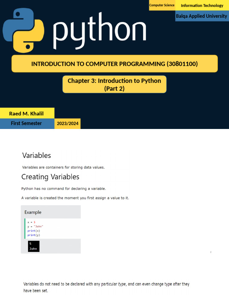 Python1 Part2 | PDF