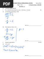 Class 5 Math Question | PDF | Mathematics | Elementary Mathematics