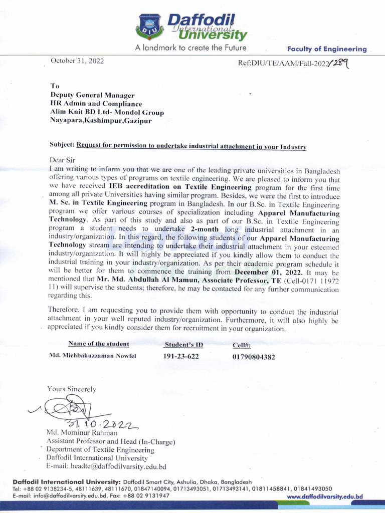 Forwarding Letter | PDF