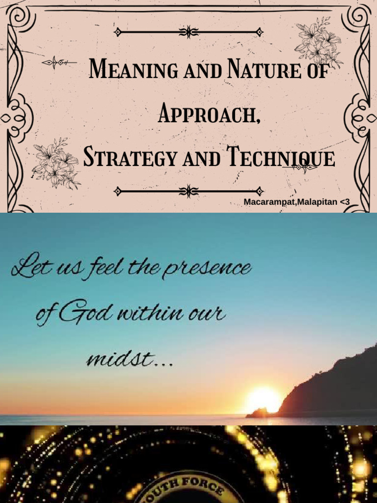 #3 Meaning and Nature of Approach | PDF | Career & Growth | Wellness