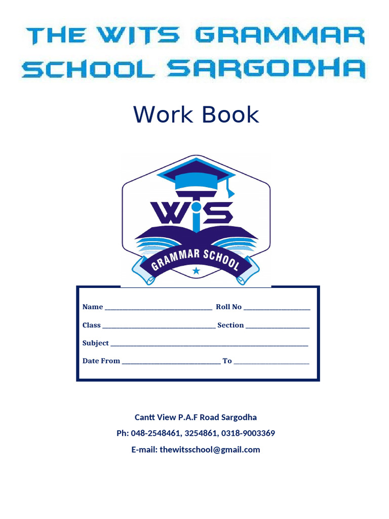 Title Page Workbook | PDF