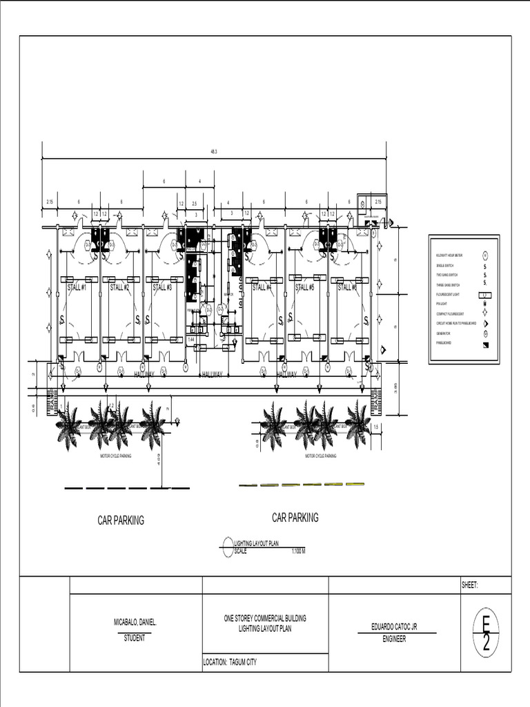 One Storey Commercial Lighting Plan | PDF | Electrical Engineering ...