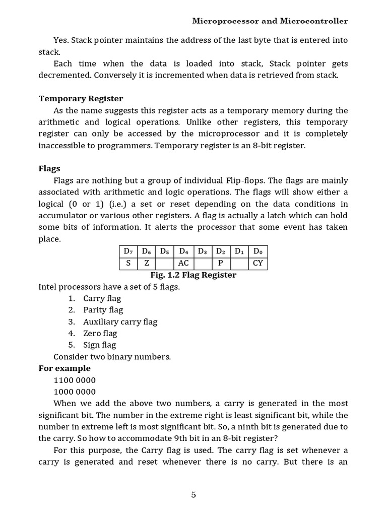 Microprocessors and Microcontrollers 5 | PDF