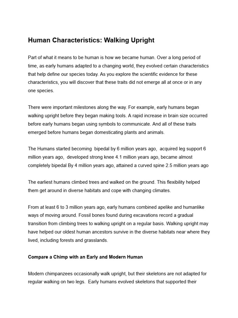 Source - 1 Human Evolution - Humans and Other Species | PDF ...