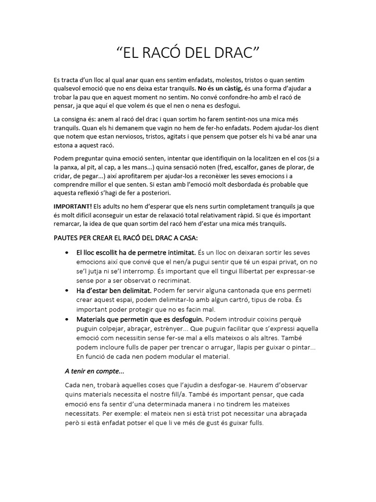 El Racó Del Drac | PDF