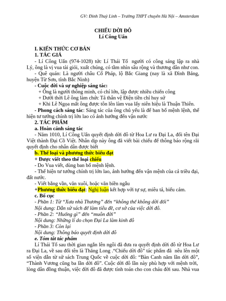 Chiếu Dời Đô | PDF