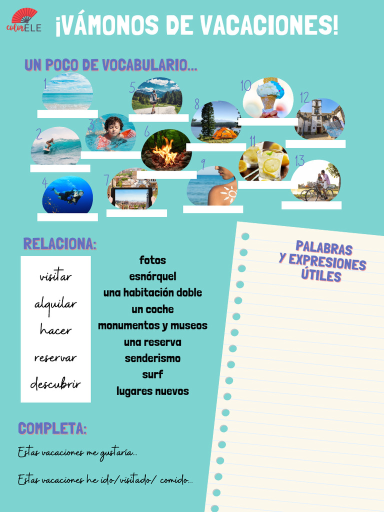 Planifica tus Vacaciones: Actividades y Reservas | PDF