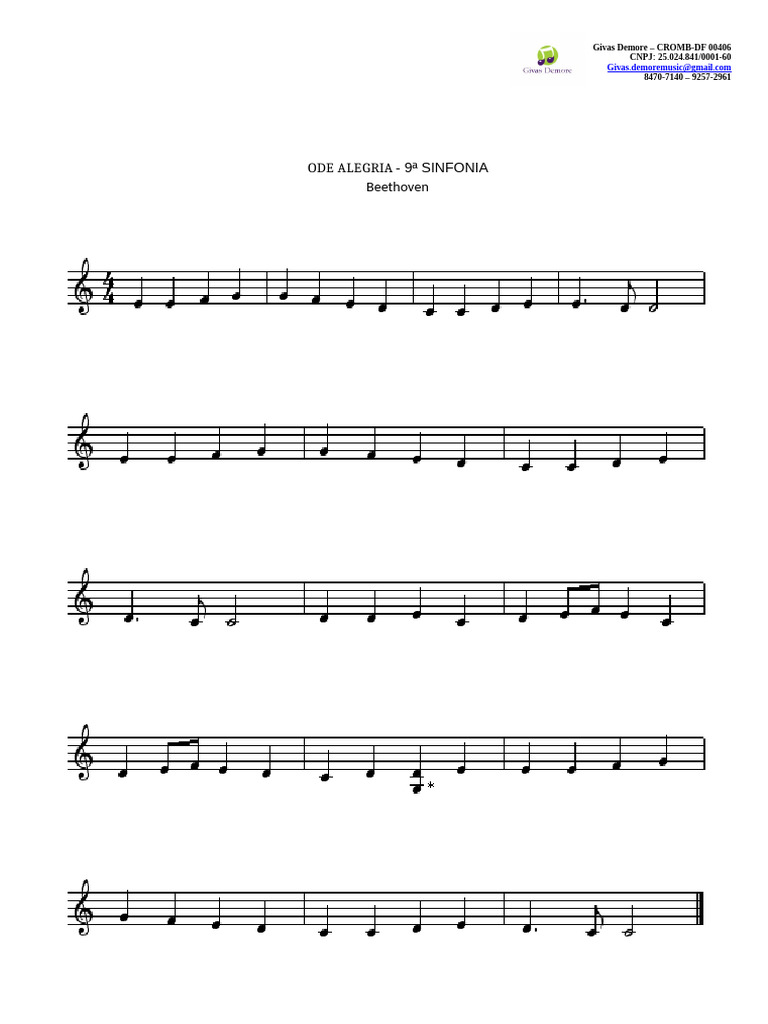9 Sinfonia Tablatura e Pertitura | PDF