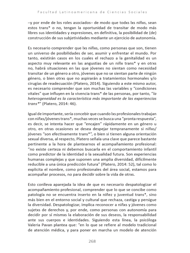 Libro Ninez y Genero CIDENI FLACSO 1 278 268 | PDF | Transgénero ...