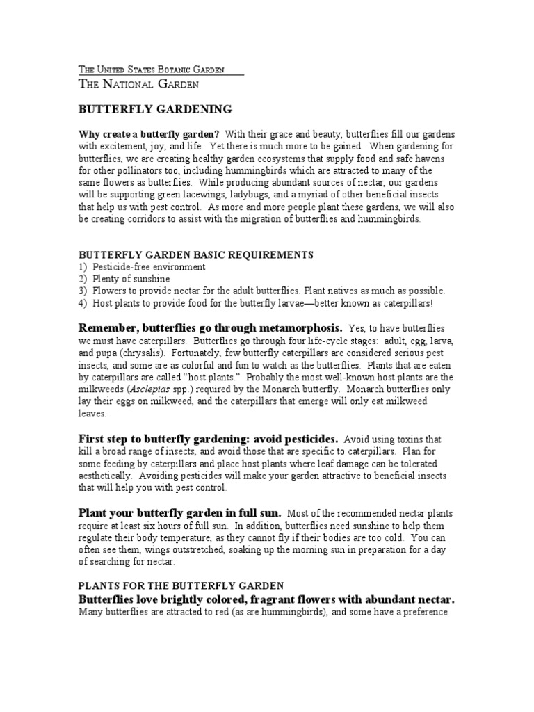 Butterfly Gardening Essentials | PDF | Butterfly | Plants