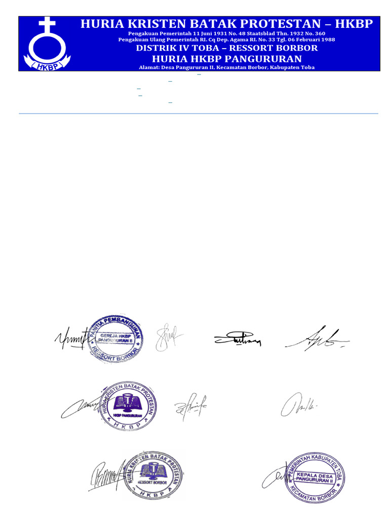 Proposal Pembangunan HKBP Pangururan (Maju Pasaribu Di Jambi) | PDF