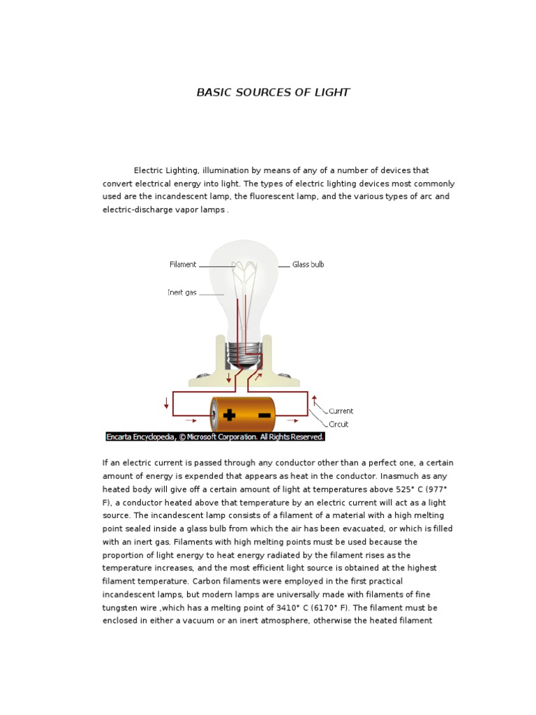 Electric Lighting | PDF | Incandescent Light Bulb | Fluorescent Lamp