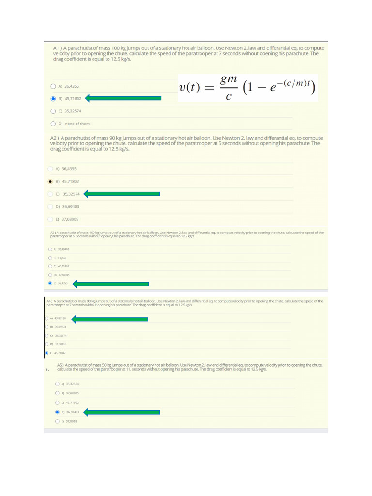 Numerik Analiz Vize OCRee | PDF | Variance | Parachute