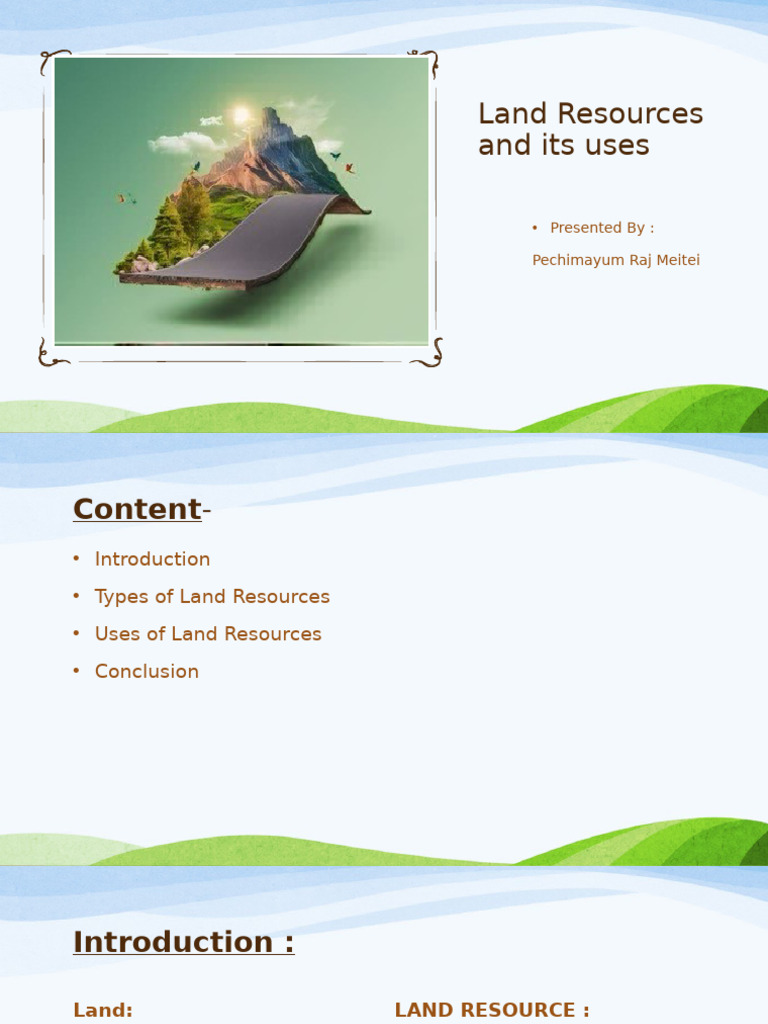 Overview of Land Resources and Uses | PDF