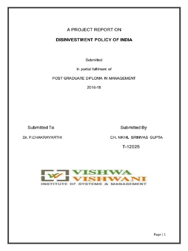 Class 12 Economics Project | PDF