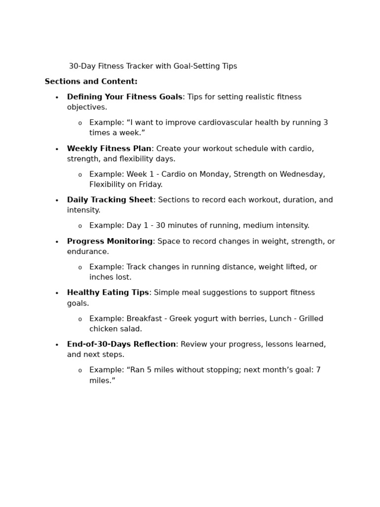 Fitness Goals & Tracking Guide | PDF