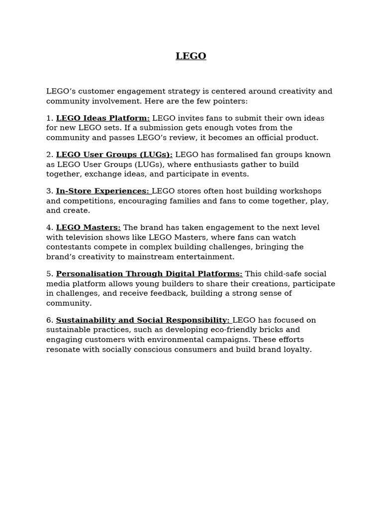 LEGO Ideas Platform | PDF