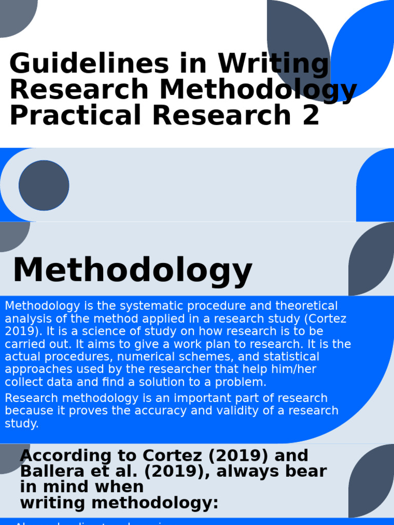 Guidelines in Writing | PDF | Methodology | Survey Methodology