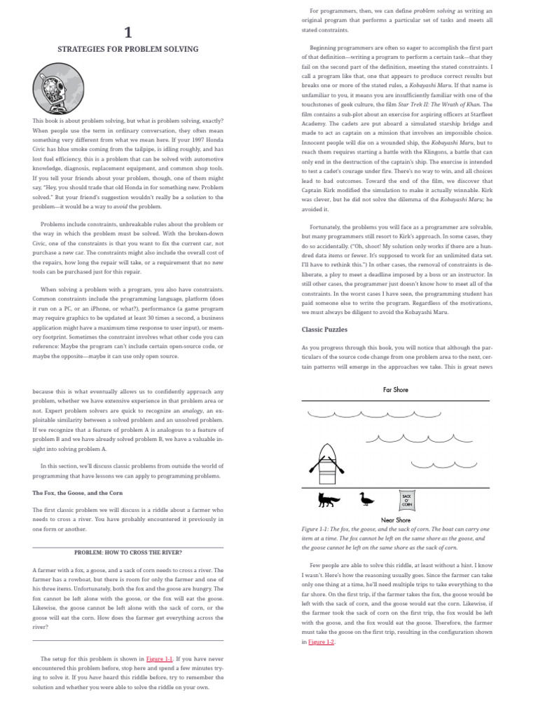 Chapter 1 - Strategies For Problem Solving - Think Like A Programmer | PDF