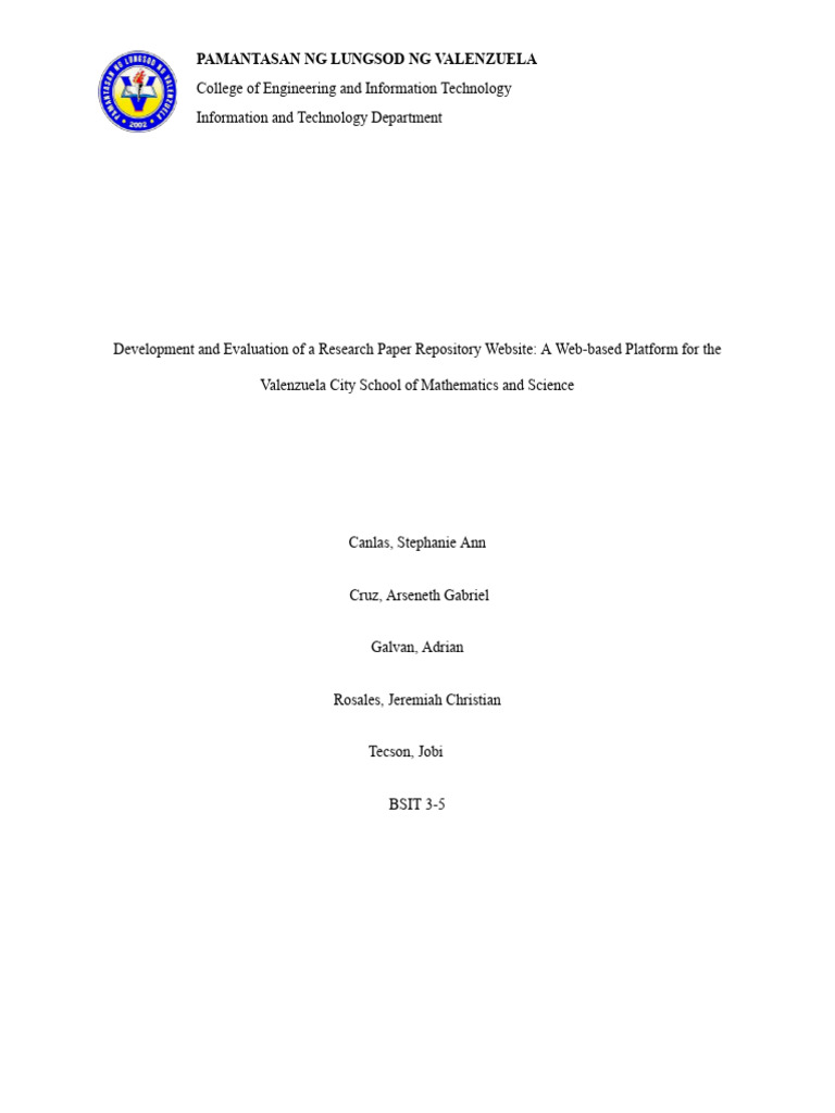 Development and Evaluation of A Research Paper Repository Website - A ...