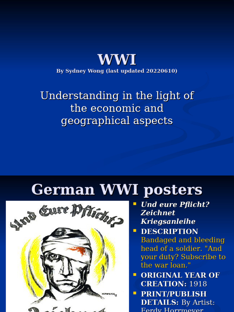 WWI - Teacher Exposition - Junior Form Version | PDF | International ...