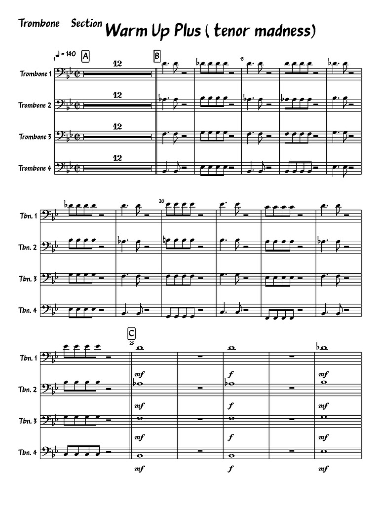 Warm Up Plus-Trombone - Section | PDF