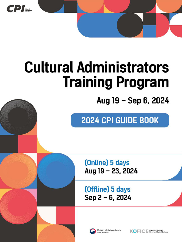 CPI - Cultural Administrators Training Program - Guide Book | PDF | Ac ...