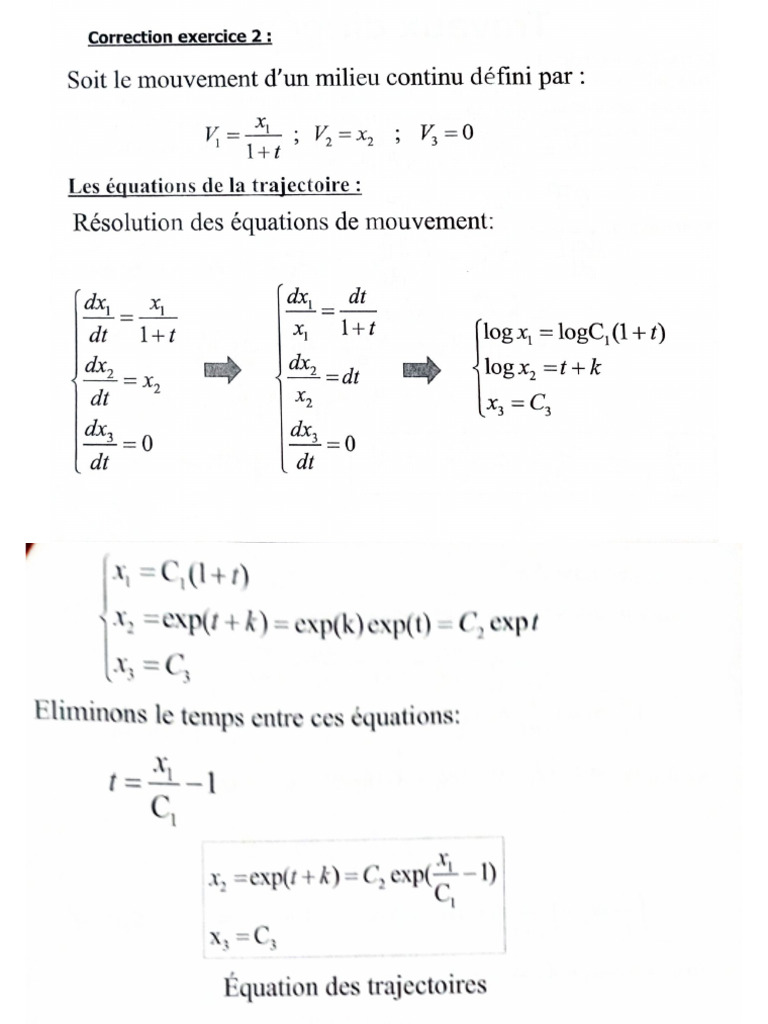Corr TD Cinã©matique MMC | PDF