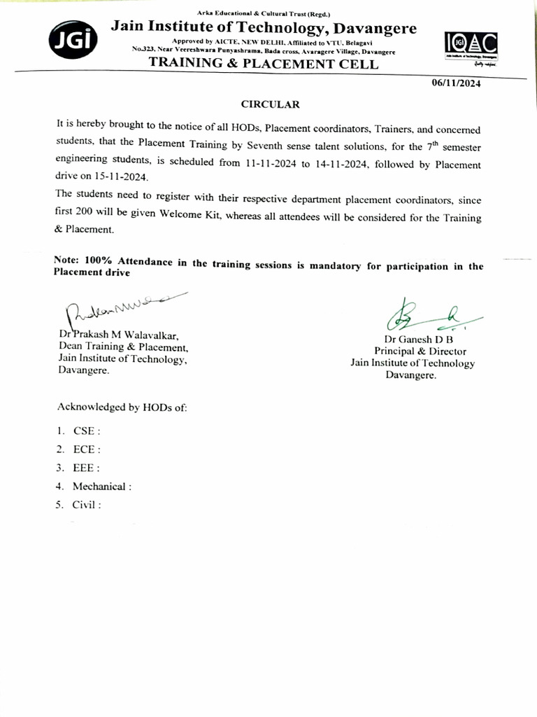Placement Circular | PDF | Technology & Engineering