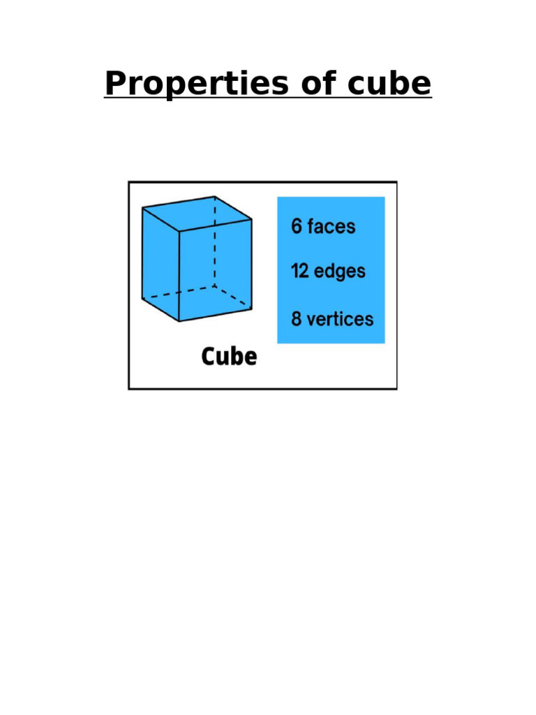Cube Properties Explained | PDF