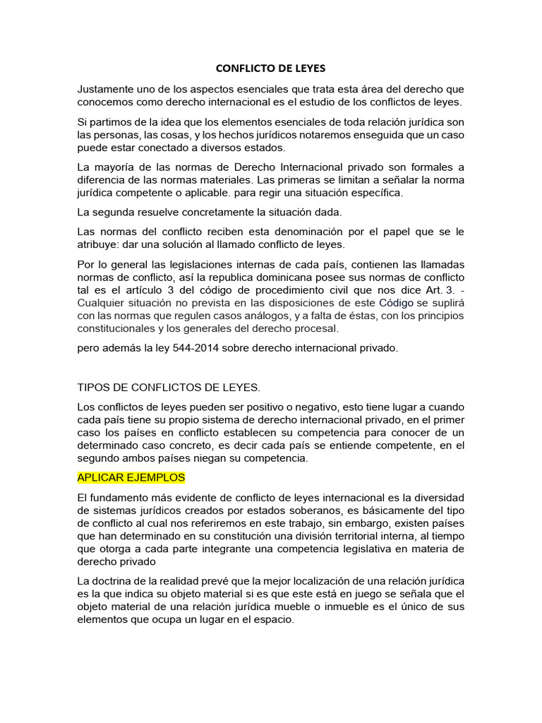 Conflicto de Leyes | PDF | Política | Ciencias sociales