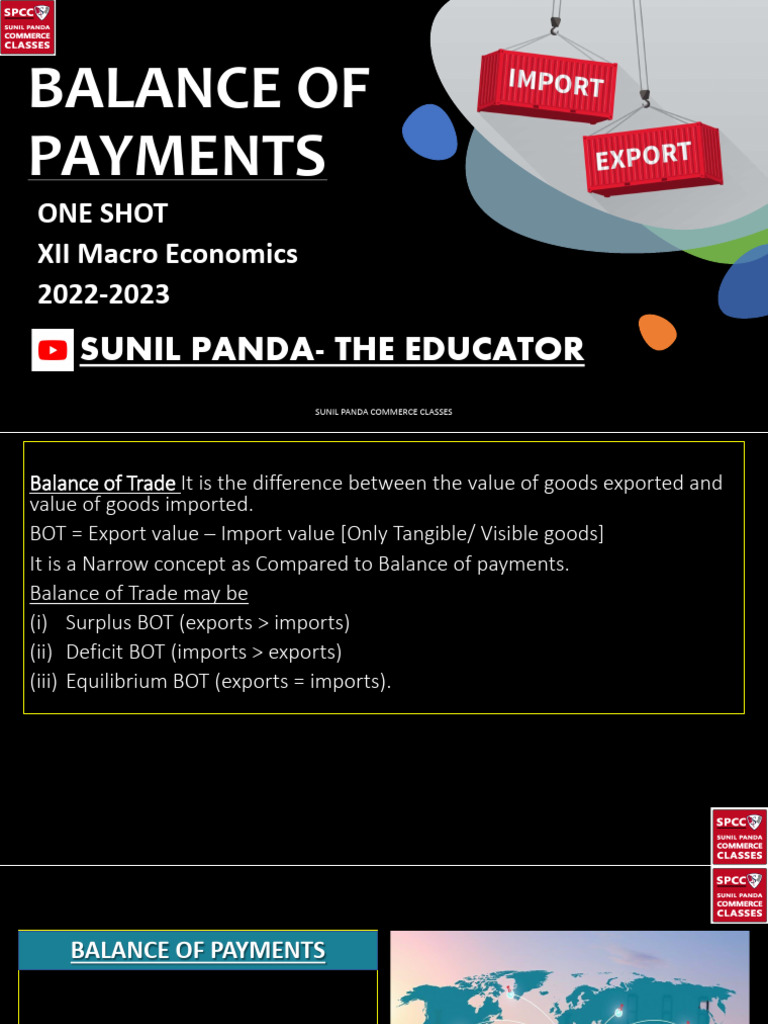 Class 12 Balance of Payments Notes | PDF | Balance Of Payments ...