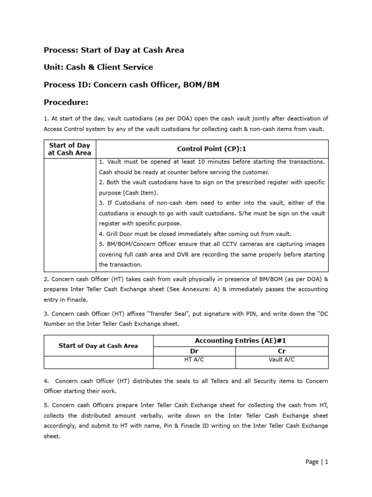 Cash Management Procedures Manual | PDF | Cheque | Payments