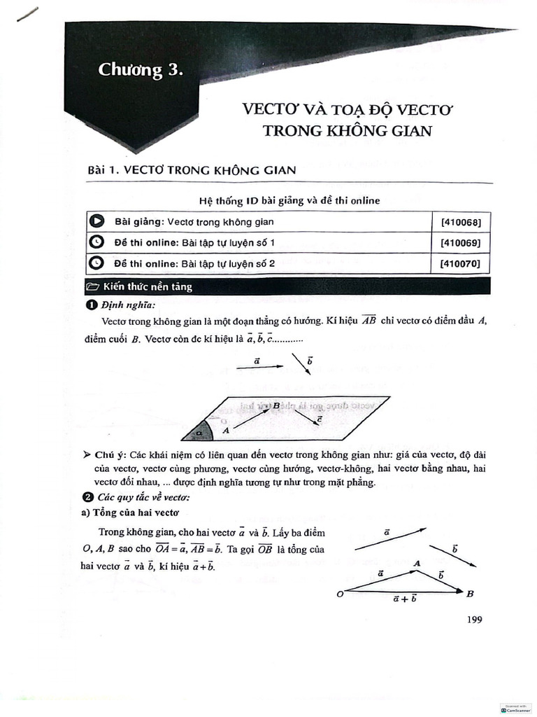 Chương 2. Vecto Và Toạ Độ Vecto Trong Không Gian | PDF